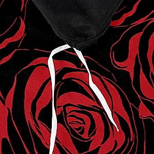 VAPOKF Duvet Covers Set Extra Size Soft and Breathable Microfiber Comforter Bedding Set 1 Duvet Cover 2 Pillowcase with Zipper Closure for Kids Women Men, Seamless Red Roses