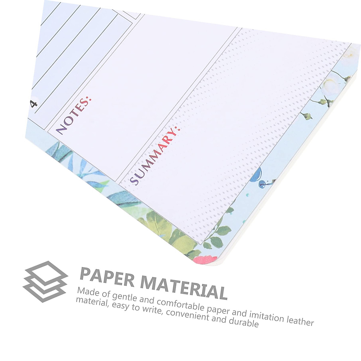 English Manual Academic Students Pocket Planner Wire Schedules Organizer - Paper Productivity Plan Flower Bound Memo Small Type Note Notebook Office Calendar
