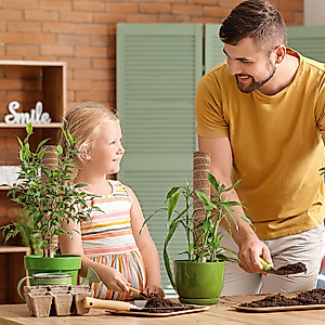 Pisol Moss Pole for Plants Monstera, Extendable Plant Sticks Support, Plant Stakes for Indoor Potted Plant, 15.7'' Coco Coir Pole Plant Trellis for Sphagnum, Pothos and Other Climbing Plants(2 PCS)