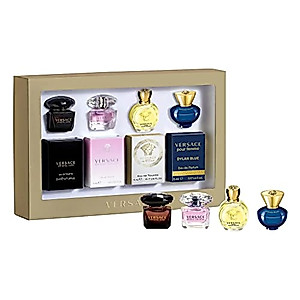 Versace Gifts & Sets Womens Mini Set (Crystal Noir/Bright Crystal/ Eros Pour Femme EDT, Pour Femme Dylan Blue EDP)
