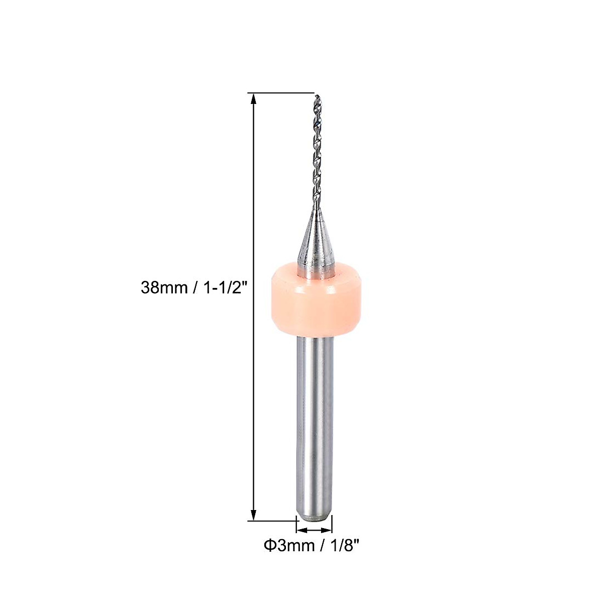 uxcell PCB Drill Bits 0.15mm-1.0mm Tungsten Carbide Rotary Tool Jewelry CNC Engraving Print Circuit Board Micro Drill Bits 1/8 Inch Shank 2 Set (20 Pcs)