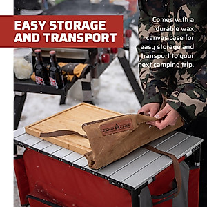 Camp Chef 4-Piece Carving Set - Includes Chef Knife, Santoku Knife, Grill Tongs & Carving Fork - Perfect for Indoor & Outdoor Cooking