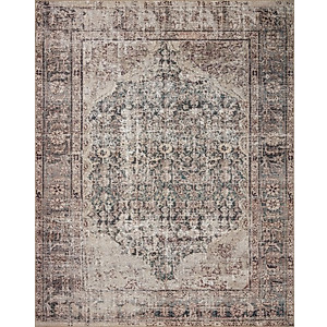 Loloi Amber Lewis Georgie Collection GER-08 Lagoon/Beige 5'-0" x 7'-6", .19" Pile Height, Area Rug
