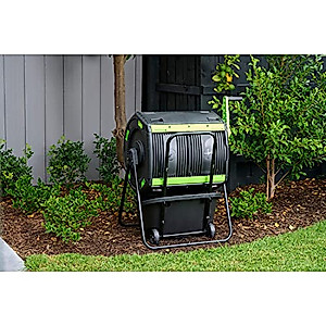 Maze RSI- 48 Gallon Geared Two Compartment Compost Tumbler and Cart