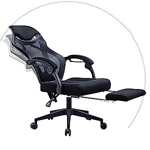 ZHAOLEI Ergonomic Office Chair, High-Back Swivel Mesh Chair, with Footrest, Height Adjustable Seat, Breathable Mesh Back
