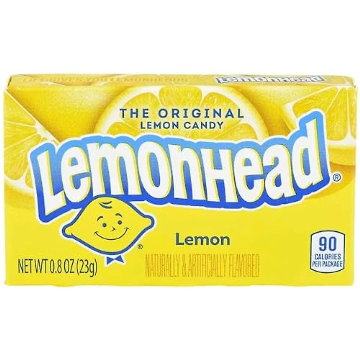 Lemonhead Hard Lemon Candy, 0.8 Ounce Treat-Size Theater Candy Boxes (Pack of 24)