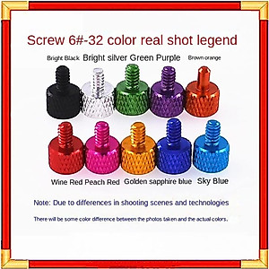 Screw 32 * 5/6mm Aluminum Alloy Computer Graphics Card Fixed Hand Screw Aircraft Model Chassis Screw Side Plate Hard Drive Screw (Color : Light Green)