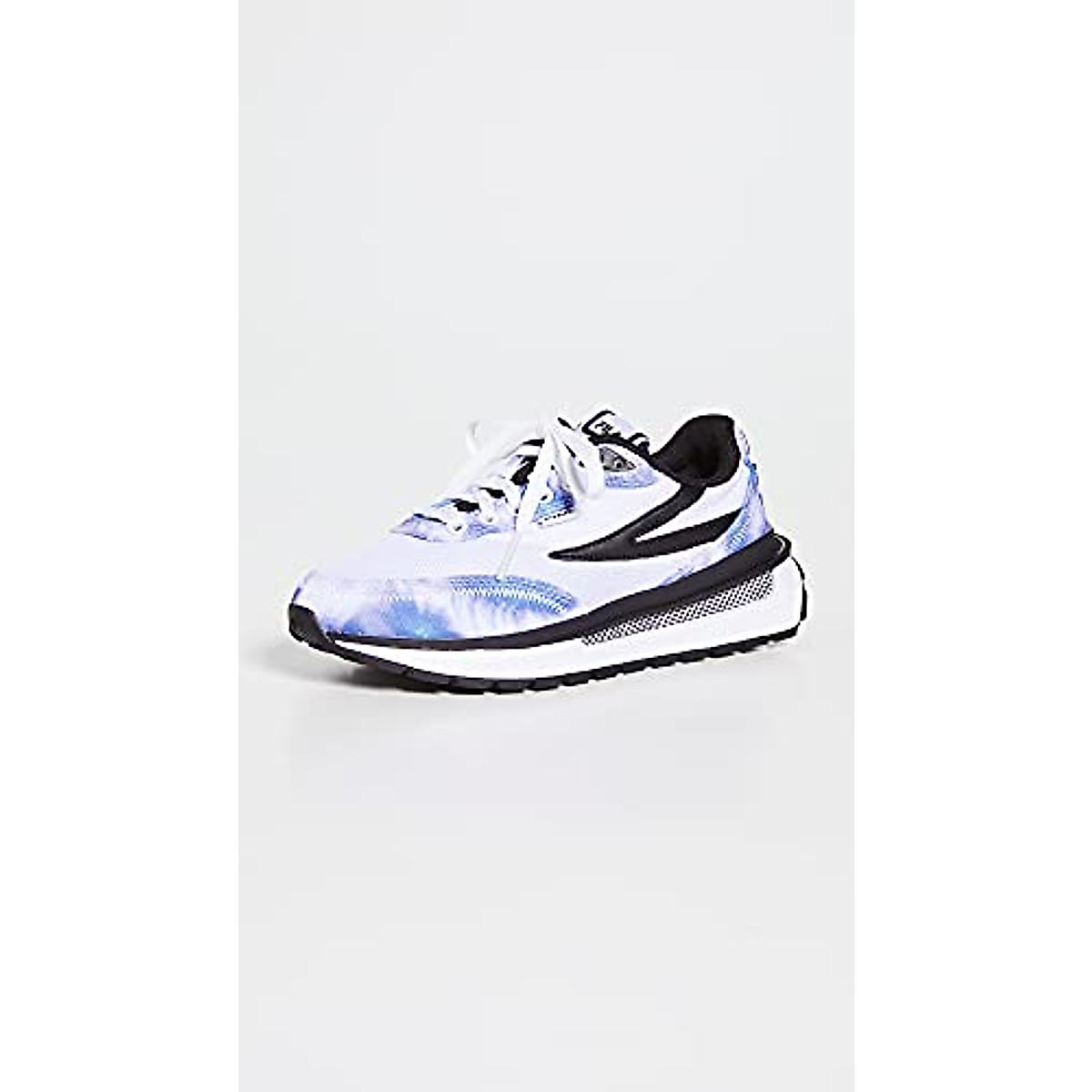 Fila Women's Renno Tie Dye Sneakers, White/Cobalt Blue/Storm Blue, 7 Medium US