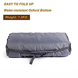 Camping Sleeping Pad, Camping Cot Pad for Adults, Comfortable Velvet Sleeping Cot Pad Mattress, 75"x29" Lightweight Foldable Sleeping mats for Hiking Backpacking Traveling,Gray Th