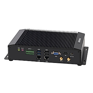 KINGDEL i5 8th Gen. CPU Desktop Computer, Office Computer with 8GB RAM, 128GB SSD, 6xCOM, 4xUSB 3.0, 4xUSB 2.0, 2xLAN, GPIO, HD Port, VGA, Fanless