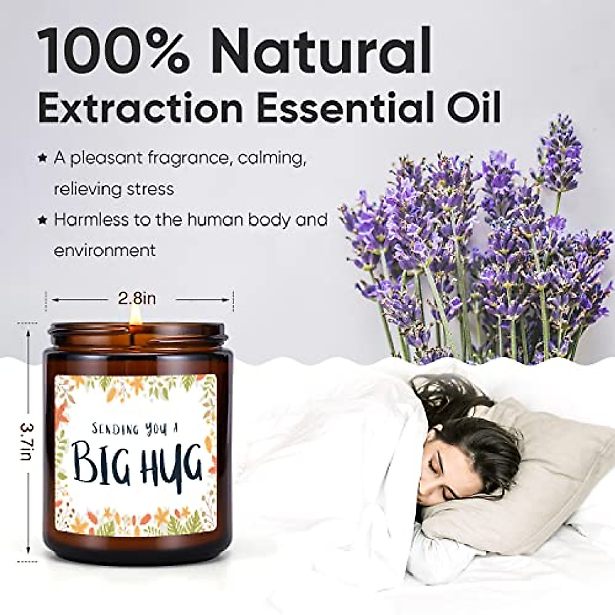 UOKPT Lavender Scented Candle Gifts for Women Unique Friendship Gift for Best Friend BFF Bestie Personalized Birthday Christmas Presents for Mothers Sister Men Female Coworker