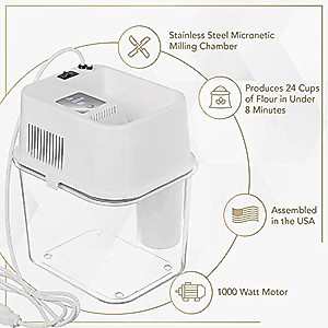 The Kitchen Mill - High Speed Electric Grain Mill - Flour Mill - Grain Grinder - Wheat Grinder - Assembled in the USA