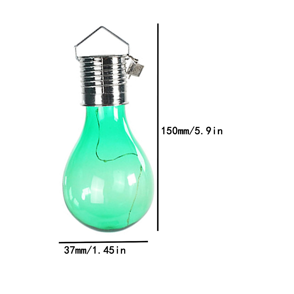 YDJoo Solar Hanging Lights Outdoor Solar Globe Lantern Light with Hook Solar Globe LED Hanging Decorative Lights Solar Garden Lights for Garden Patio Yard Tree, 4 Pack (Green)