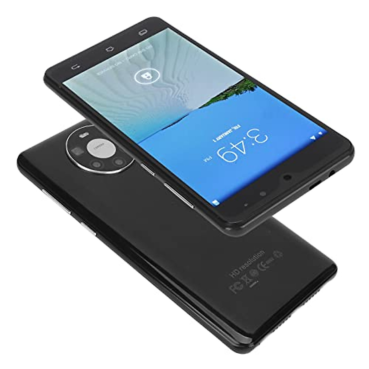 5.5in Mobile Phone, HD Display Smartphone 5MP Front 8MP Rear 100‑240V 1920x1080 Resolution for Daily Use (US Plug)