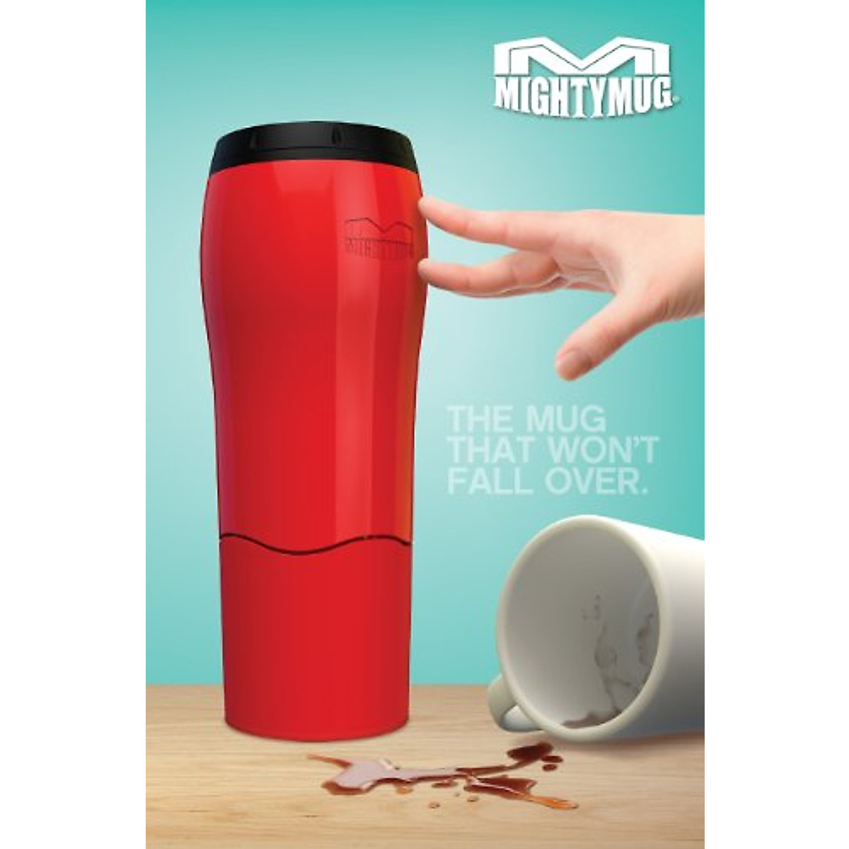 Mighty Mug Plastic Travel Mug, No Spill Double Wall Tumbler, Cold/Hot, Cup-Holder Friendly, Dishwasher Safe, (Cream, 16oz)