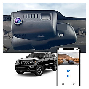 FITCAMX 4K 2160P Dash Cam WiFi Connection APP Control,Car Camera Compatible with Jeep Grand Cherokee 2014 2015 2016 2017 2018 2019, (Color : HD2-6067, Size : 4K Dual Cam 128GB)