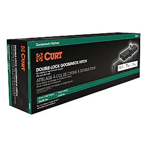 CURT 60607 Double Lock Gooseneck Hitch with 2-5/16-Inch Flip-and-Store Ball, 30,000 lbs