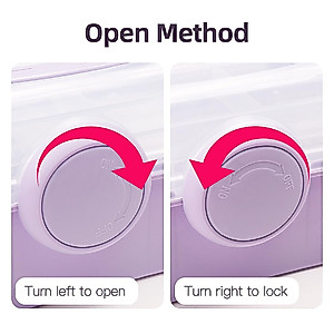 YBUTVY 11'' Three-Layer Multipurpose Organizer Storage Box/Tool Box, with 57 Grids beads Storage Box and Portable Handled Storage Case for Art Craft and Cosmetic