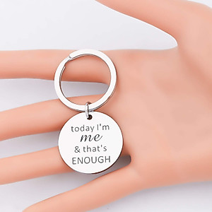 AKTAP Dear Evan Hansen Inspired Keychain Today I'm Me and That's Enough Broadway Musical Gift for Theater Lovers keyrings (Today Enough Keychain)