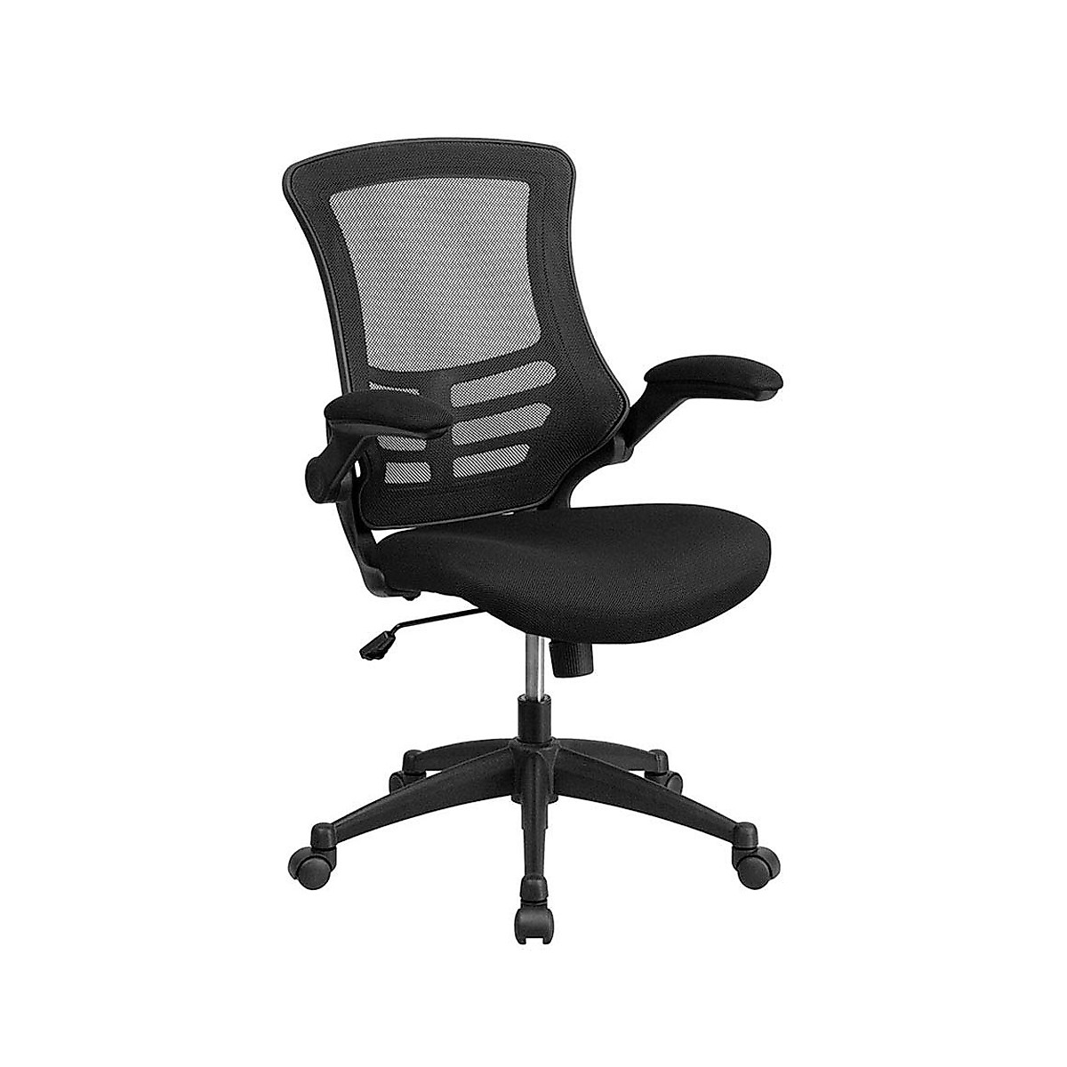 Flash Furniture Work From Home Kit - Glass Desk with Keyboard Tray, Ergonomic Mesh Office Chair and Filing Cabinet with Lock & Inset Handles