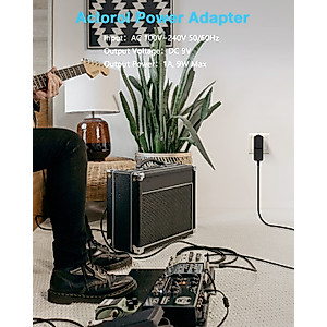 Aclorol 9V DC Power Supply Adapter for Casio Zoom Guitar Multi Effects Pedal Keyboard AD-5 AD-5MU AD-5MR WK-110 WK-200 LK-100 LK-220 AC/DC 9V Guitar Pedal Power Supply Charger, Center Negative