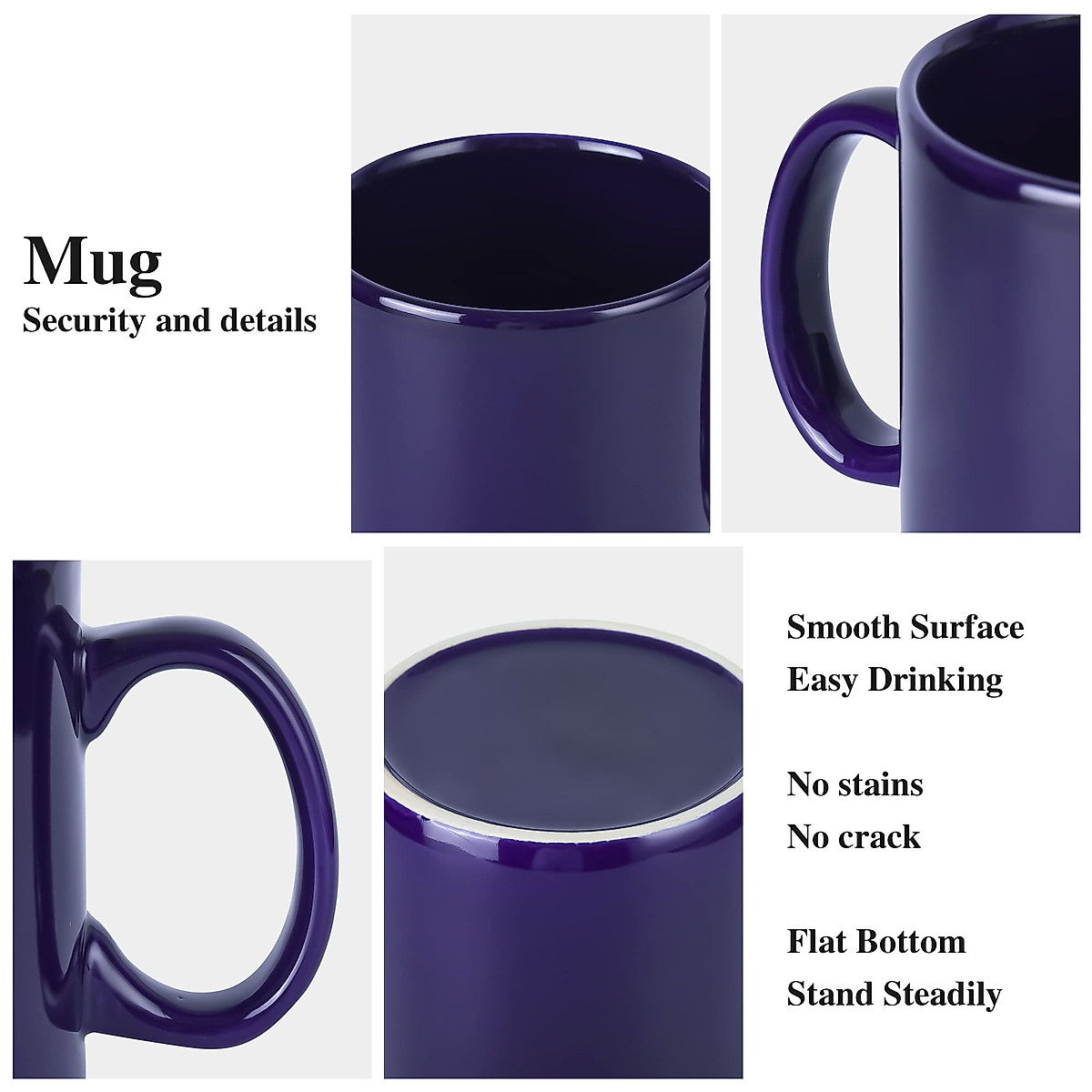 CAILIDE 29oz Extra Large Ceramic Coffee Mug with Handle for Office and Home (Blue)