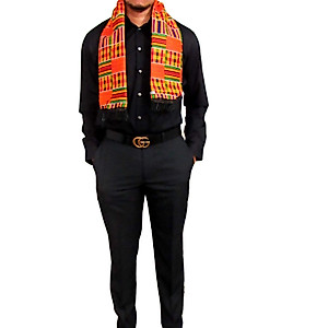 ShopHaven African Kente Scarf, Kente Stole, Kente Cloth, African Scarf, African Print, Black Graduation, Black History, Kwanzaa, Afrocentric, Africa,