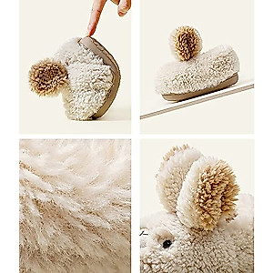 Caistre Toddler Slippers Girl Kids Bunny Cute House Slipper Fuzzy Slippers Winter Slipper Warm Slippers Soft Plush Boy Indoor Slipper