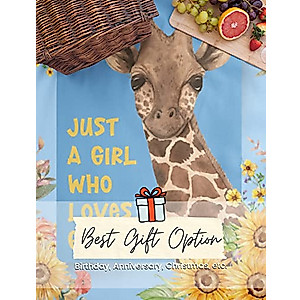 InnoBeta Giraffe Gifts Throw Blanket for Women, Girls, Flannel Plush Bed Blankets, Presents for Giraffe Lovers, Mom, Daughter, Grandma, Wife, Friends, Birthday, Anniversary, Christmas (50"x 65")