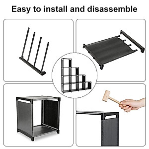 Skatolly Storage Organizer Rack, 10- Cube DIY Plastic Modular Storage Shelves, Closet Organizer Shelving Storage Cabinet for Bedroom Living Room Office