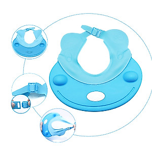 Hooyyene Baby Shower Cap for Hair Washing, Soft Silicone Adjustable Shower Hat for Baby, Bath Hat for Toddlers, Shower Visor for Kids Children