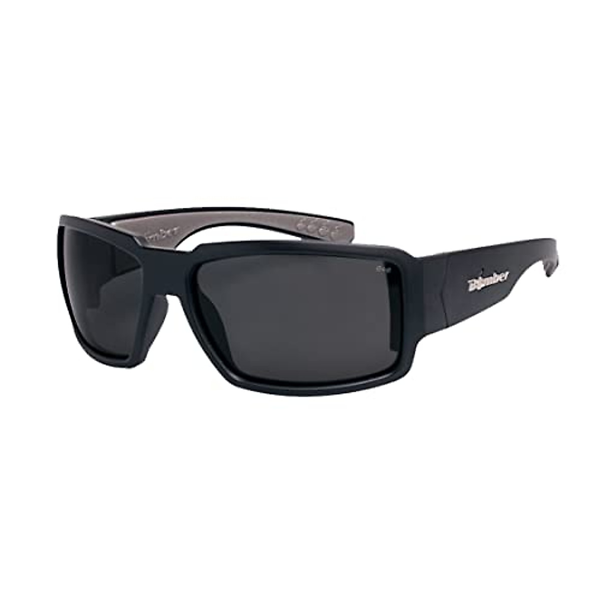 BOOGIE Bomb BG103 Floating Safety Sunglasses: Matte Black frame, Smoke PC Safety lens, Non-Slip Gray foam lining, ANSI Z87+ Compliant, UVA/UVB, Safe for Rugged Activity, Wet Conditions.