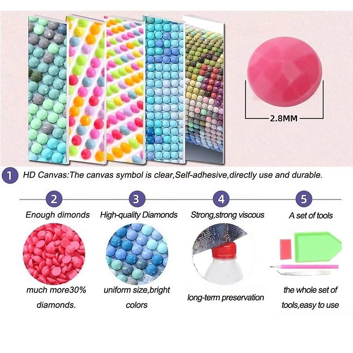 UDERUI Devil Angel Diamond Painting Kits for Adults, Large Diamond Painting Accessories Full Kit, DIY 5D Round Diamond Art Paint by Number, Diamond Dots Gem Art Crafts for Home Decor Gifts 28x56inch