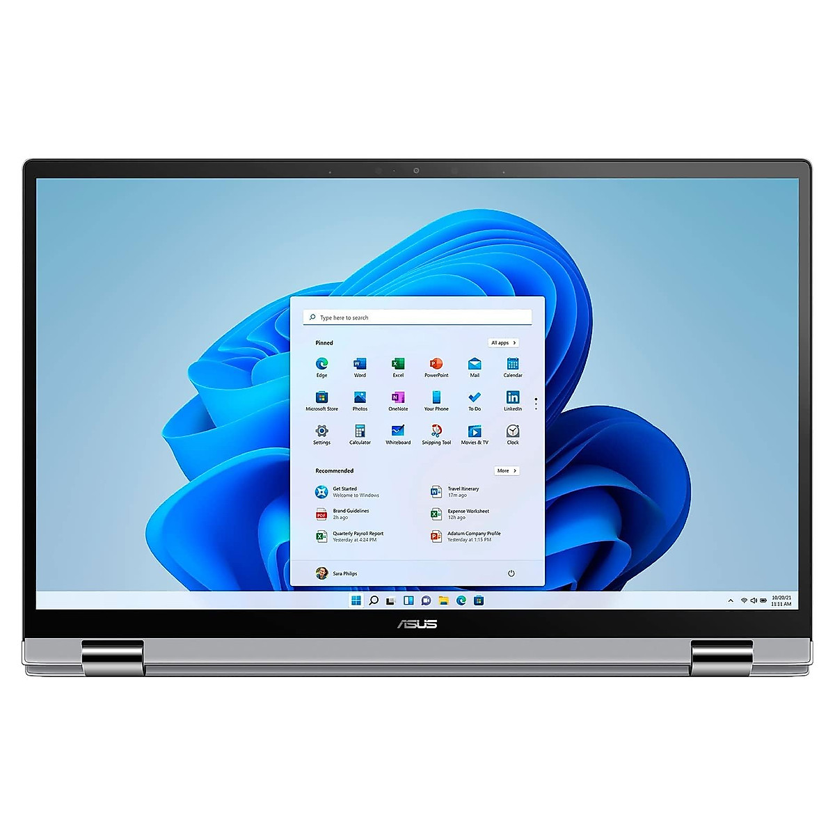 ASUS ZenBook 2 in 1 15.6” FHD Touchscreen Laptop, AMD Ryzen 7 5700U, GeForce Graphics MX450, 8GB RAM, 1TB SSD, Windows 11 Home, BK, WiFi 6, TWE Pen, Light Grey