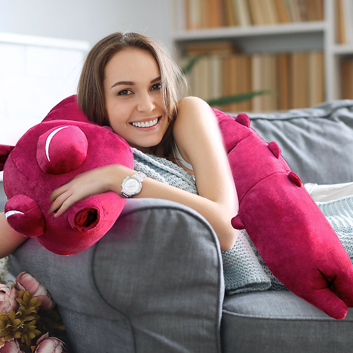 Dviggaz Fushiguro Worm Cosplay Pillow 47" Ugly Bug Plush Toy Decor for Boys Girls Soft Stuffed Animal Doll Gifts for Fans Kids Halloween Christmas Birthday