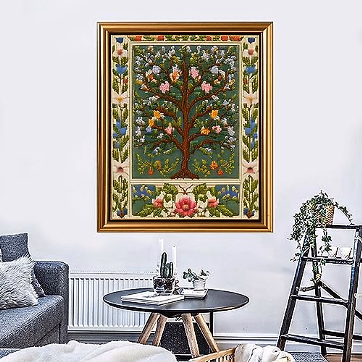 Funxvoot Stamped Cross Stitch Kits Beginners Full Range of Embroidery Starter Kits for Adults Printed Cross Stitching DIY kit (Magic Life Tree 15.7x19.7 inch