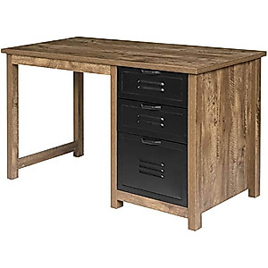 OneSpace Norwood Range 3-Drawer Locker Writing Desk, Oak