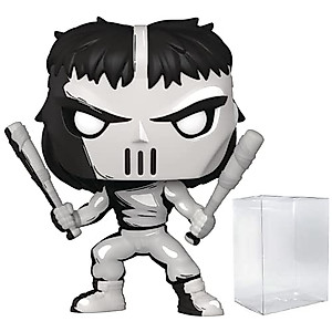 POP Teenage Mutant Ninja Turtles - Casey Jones (PX Previews Exclusive) Black & White Chase Funko Vinyl Figure (Bundled with Compatible Box Protector Case)