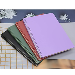 Yansanido Spiral Notebook, 8 Pcs 10.5 Inch x 7.45 Inch B5 Thick Plastic Hardcover 7mm College Ruled 8 Color 80 Sheets -160 Pages Journals for Study, Work, Travel and Notes (B5, 8 Pcs 8 Color)