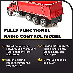 Diecast Masters RC Truck Western Star 49X RC Dump Truck | Fully Functional Radio Control Truck | 1:16 Scale Model Semi Truck, Remote Control Truck | Diecast Model 27007