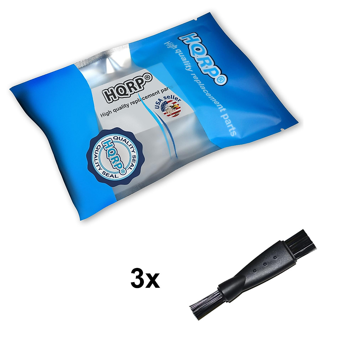HQRP 3-Pack Cleaning Brush Compatible with Wahl Beard Trimmer 9854-600, Flex Shaver 7367-400, Groomsman 7063, LifeProof 7061-100, 7061-2101, 7061-2201, 7061-2301 Electric Shaver, Trimmer