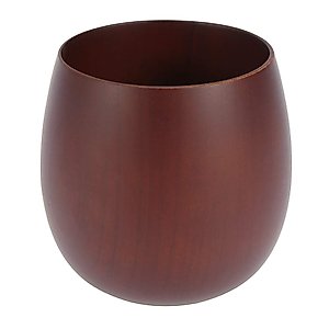 Yosoo123 Wooden Coffee Mug Traditional Wooden Coffee Mud Big Belly Wood Tea Cup