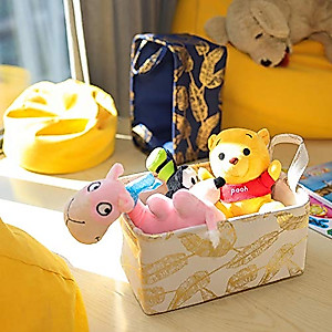 baskets for storage/Organizing Bins with Handles/Foldable Storage Bins/Storage Basket/Storage Box(white, 15.74*11.81*7.87 inches)