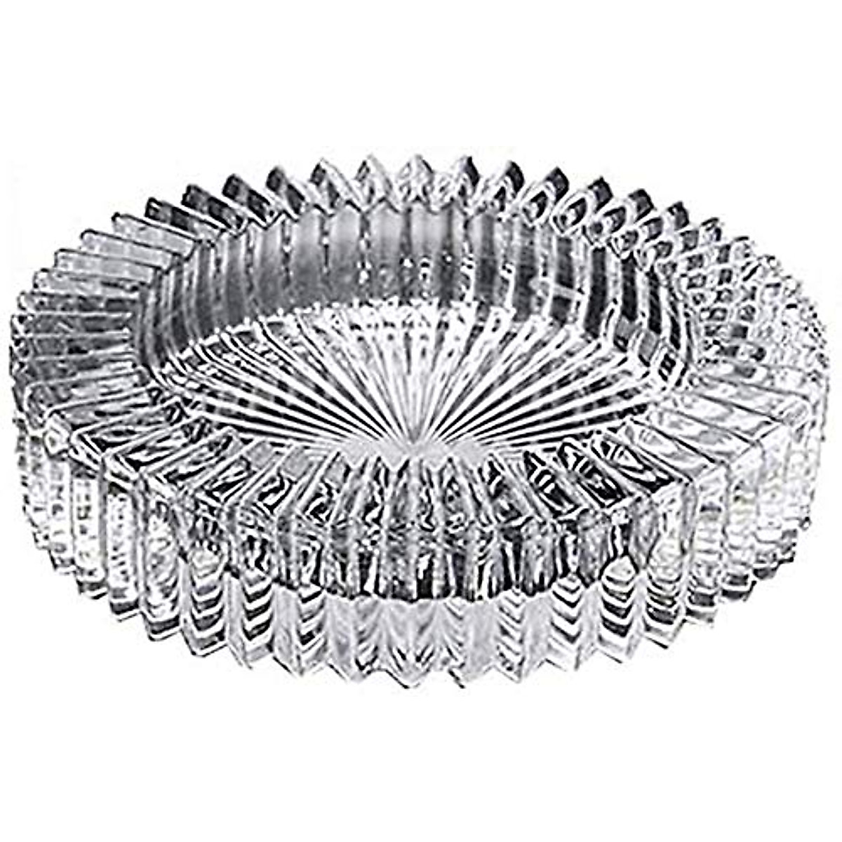 BEST PRODUCT Glass Ashtray/Candy Dish - for Home OR Office - Smoke Collectible Tribal Decoration - (Round) Asymmetrical (6", New Asymmetrical)