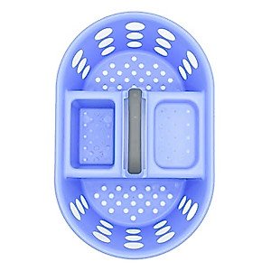 SIMPLYKLEEN 2-Pack Plastic Shower Caddy Bathroom Storage Organizer, Craft Organizer, School Supplies, Teacher Organizer with handle Periwinkle Made in the USA