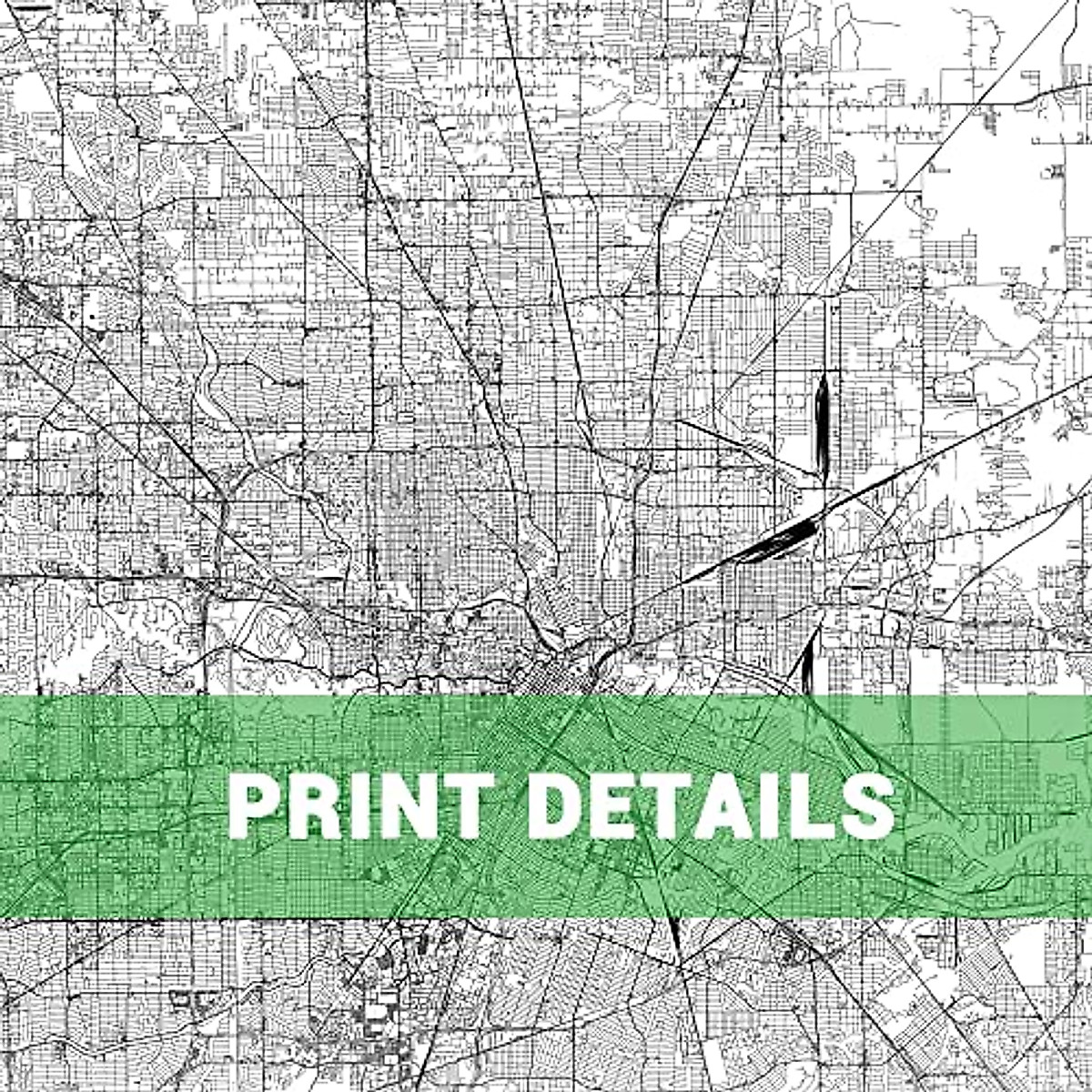 Dear Mapper Houston United States View Abstract Road Modern Map Art Minimalist Painting Black and White Canvas Line Art Print Poster Art Line Paintings Home Decor (Set of 3 Unframed) (12x16inch)