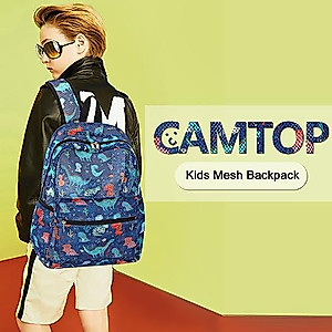 CAMTOP Mesh Backpack Kids Boys Girls Bookbag See Through Preschool Backpacks Casual Daypack for School Beach Travel Swim(Age 3-8 Years)