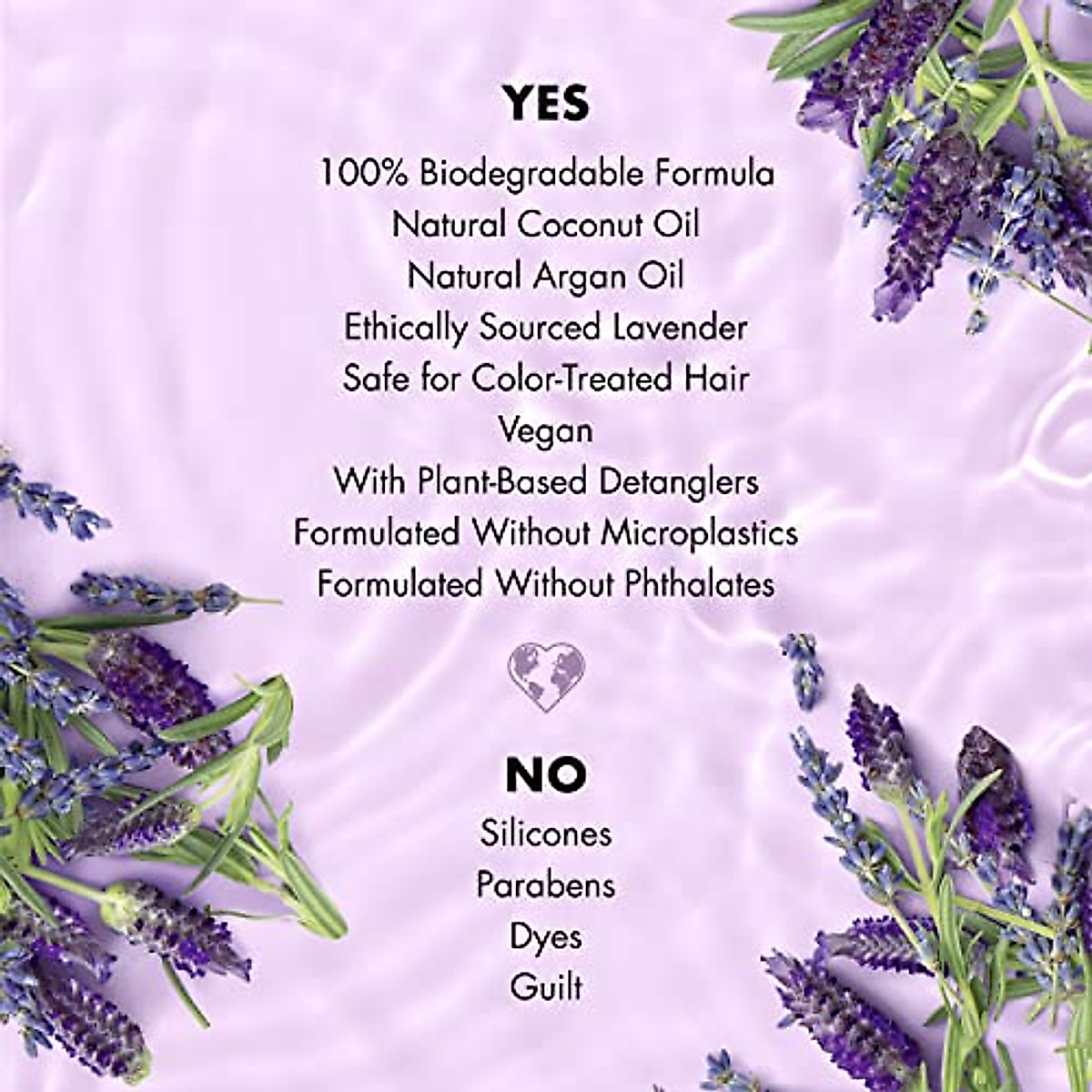 Love Beauty and Planet Smooth and Serene Argan Oil Shampoo For Frizz Control Argan Oil & Lavender Sulfate Free 13.5 oz