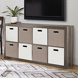 Better Homes and Garden 8-Cube Organizer (Set of 2) (Rustic Gray)