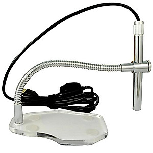 Opti-Tekscope Digital USB Microscope Camera- Advanced CMOS Sensor, True High Definition Macro 200x Zoom Imaging –1600 x 1200, Video, Flexible Acrylic Stand, 8 LED, Windows Mac Linux